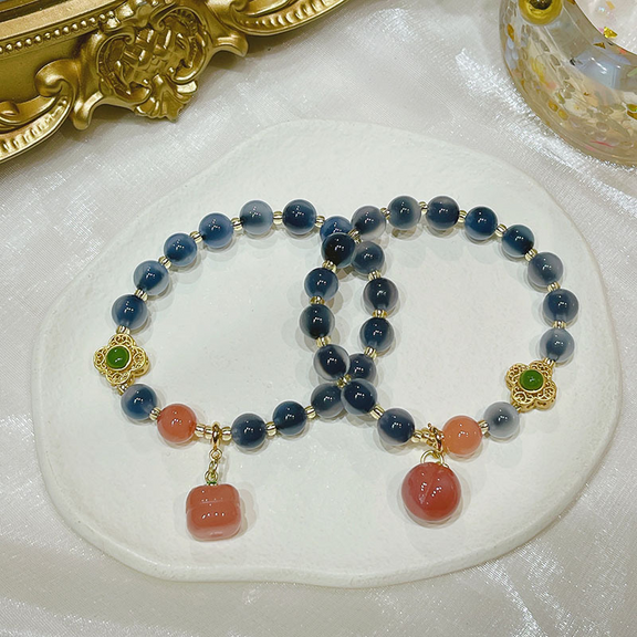 Dark Blue Salt Source Agate Bracelet freeshipping - Deegnt