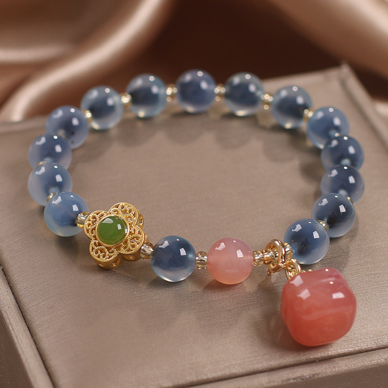 Dark Blue Salt Source Agate Bracelet freeshipping - Deegnt